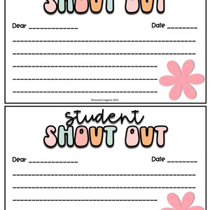 Student Shout Out Forms | Retro Themed - Etsy
