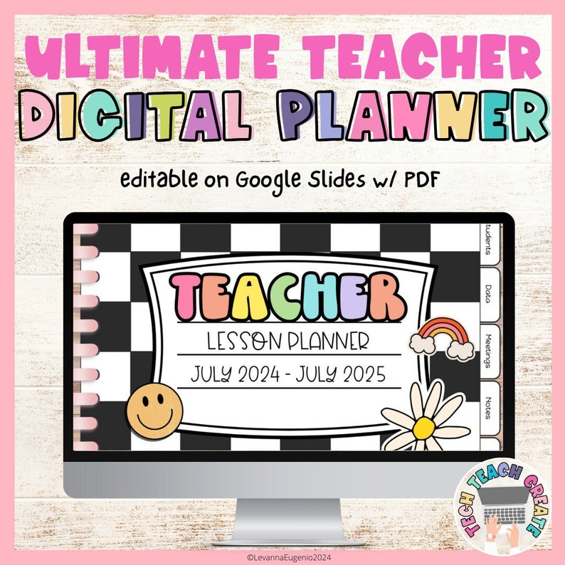 Ultimate 2024-2025 Editable Teacher Digital Planner: Calendars, Rosters ...
