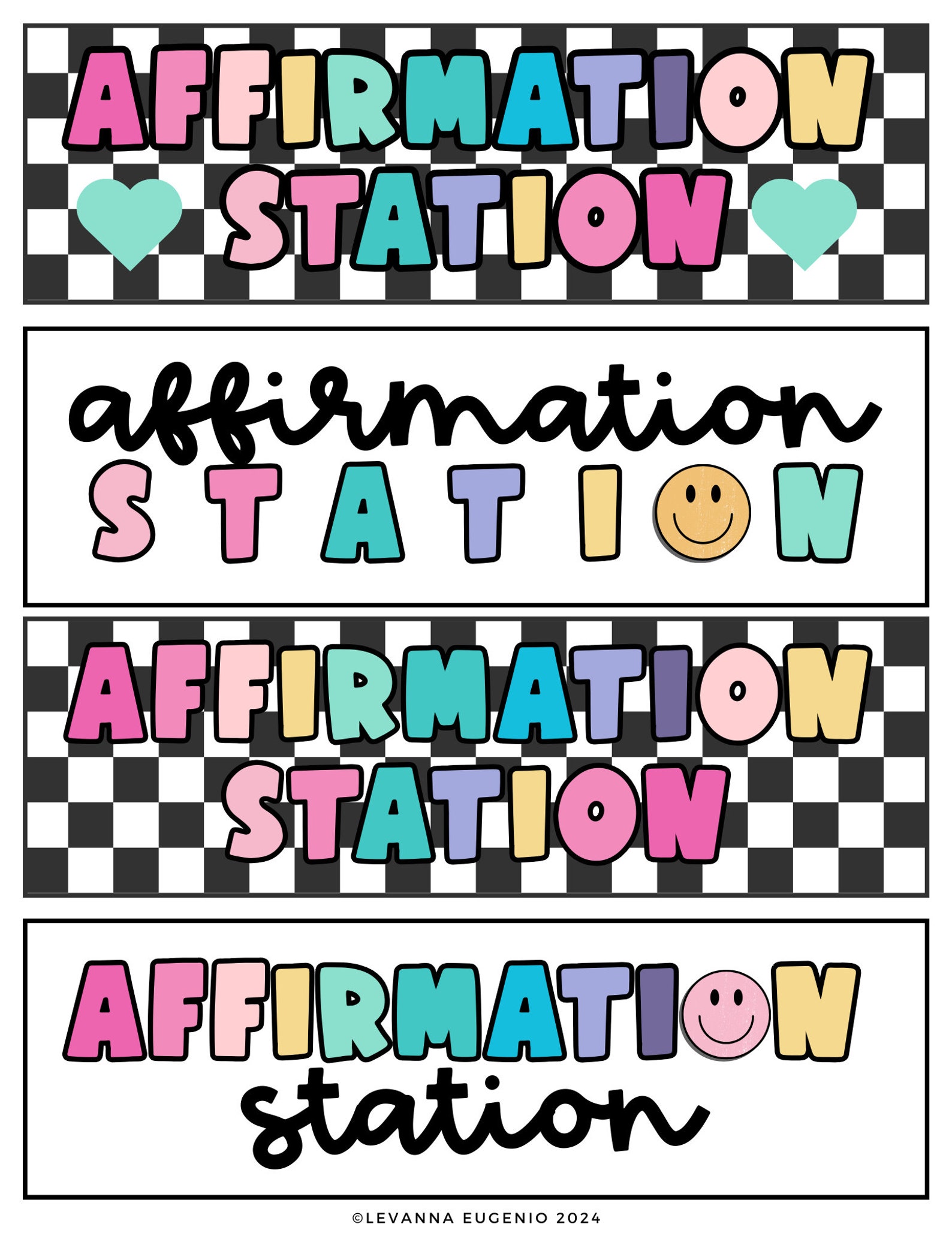 Affirmation Station Classroom Decor Positive Affirmations - Etsy