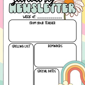 Editable Classroom Newsletter Templates | Weekly Parent Communication ...