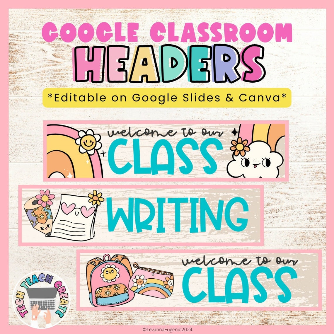 Editable Google Classroom Headers | Google Slides | Google Forms ...