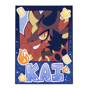 Custom Furry Photocard Name Badge DIGITAL FILE ONLY Commission - Etsy