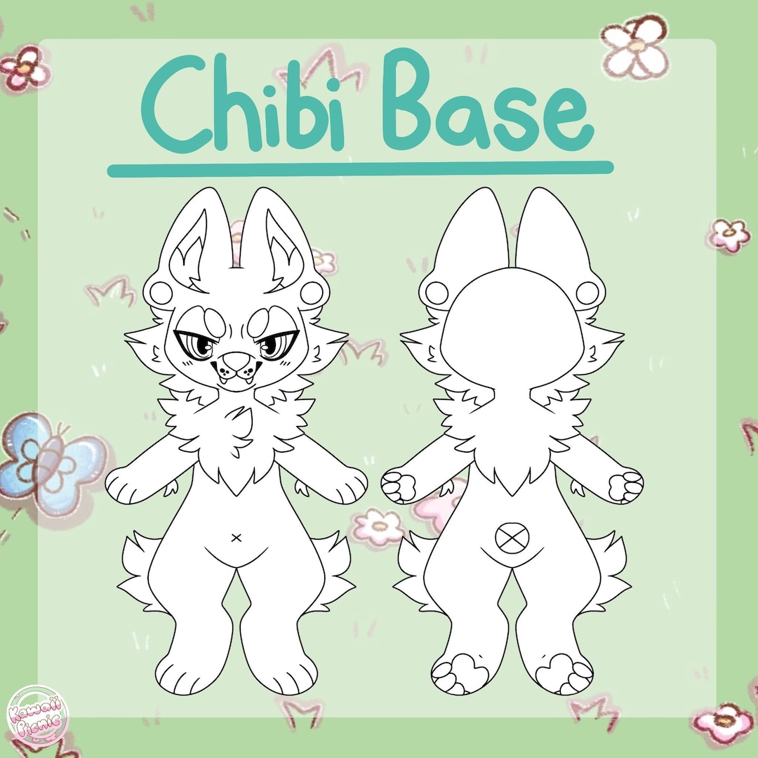 Furry Chibi Base Lineart (P2U) - Etsy