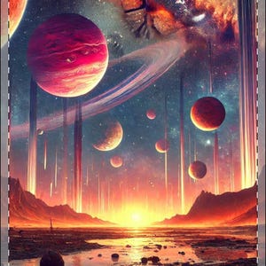 Space Poster, Beautiful Planets Art Print, Galaxy Wall Decor, Astronomy ...