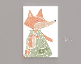 Stay Clever Little Fox, Little Fox Poster, Fox Print, Nursery Wall Art ...