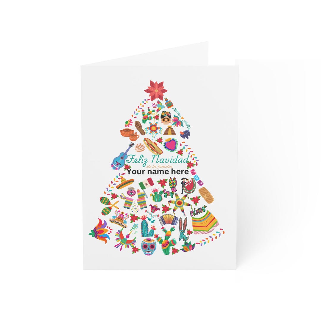Customizable Mexican Greeting Cards 1, 10, 30, and 50pcs, Personalized ...