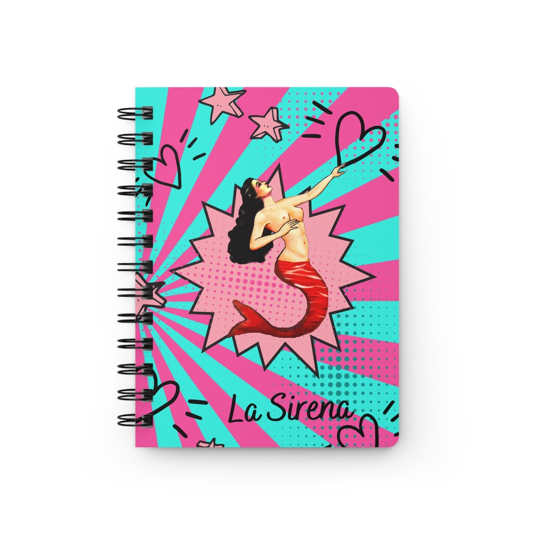 La Sirena Comic Book Style 5x7 Spiral Bound Journal - Etsy