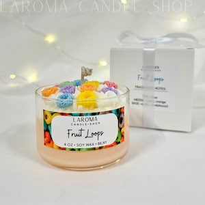 Fruit Loops Dessert Candle, Cereal Candle, Morning Breakfast, Cute Small Gift, Birthday Gift ...