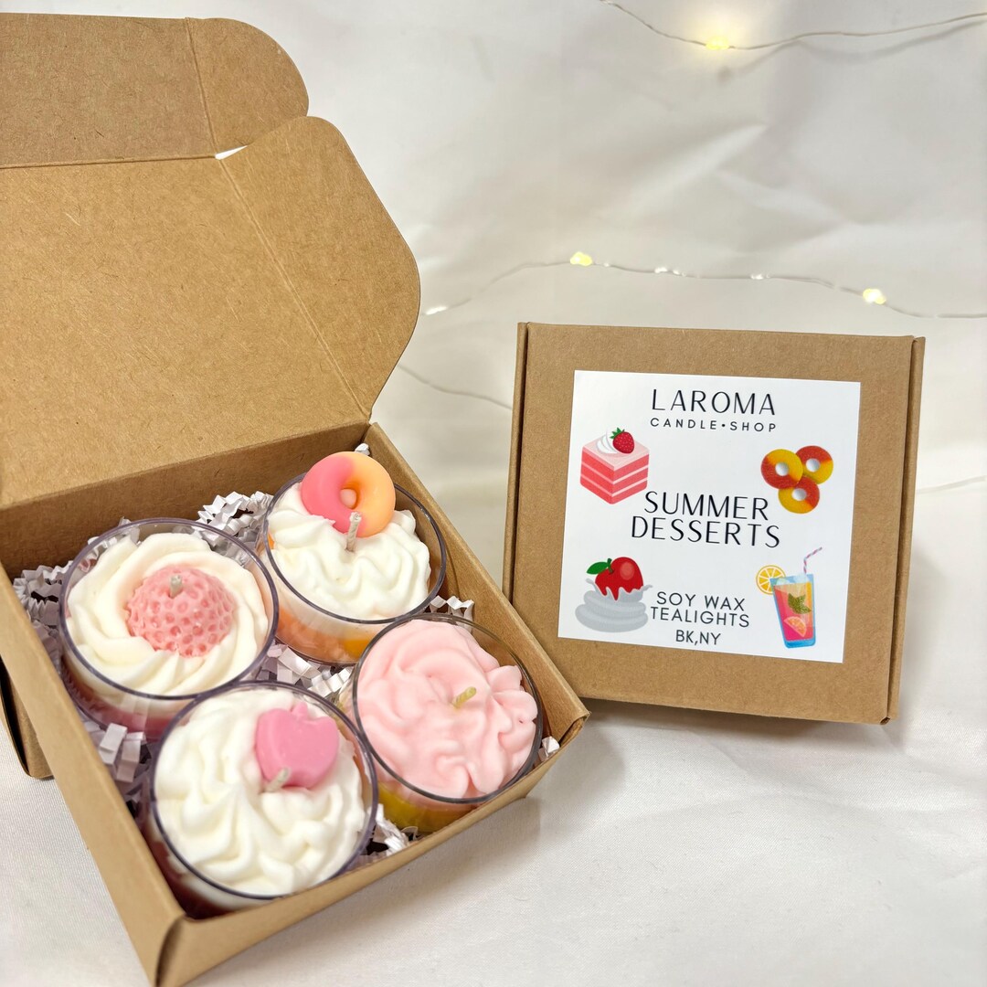 Summer Dessert Set, Fruity Tealight Candles, Mini Candles, Fruit ...