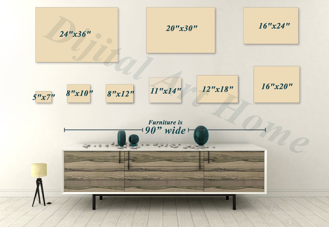 Wall Display Guide, Size Comparison Chart, Wall Art Display, Wall Size ...