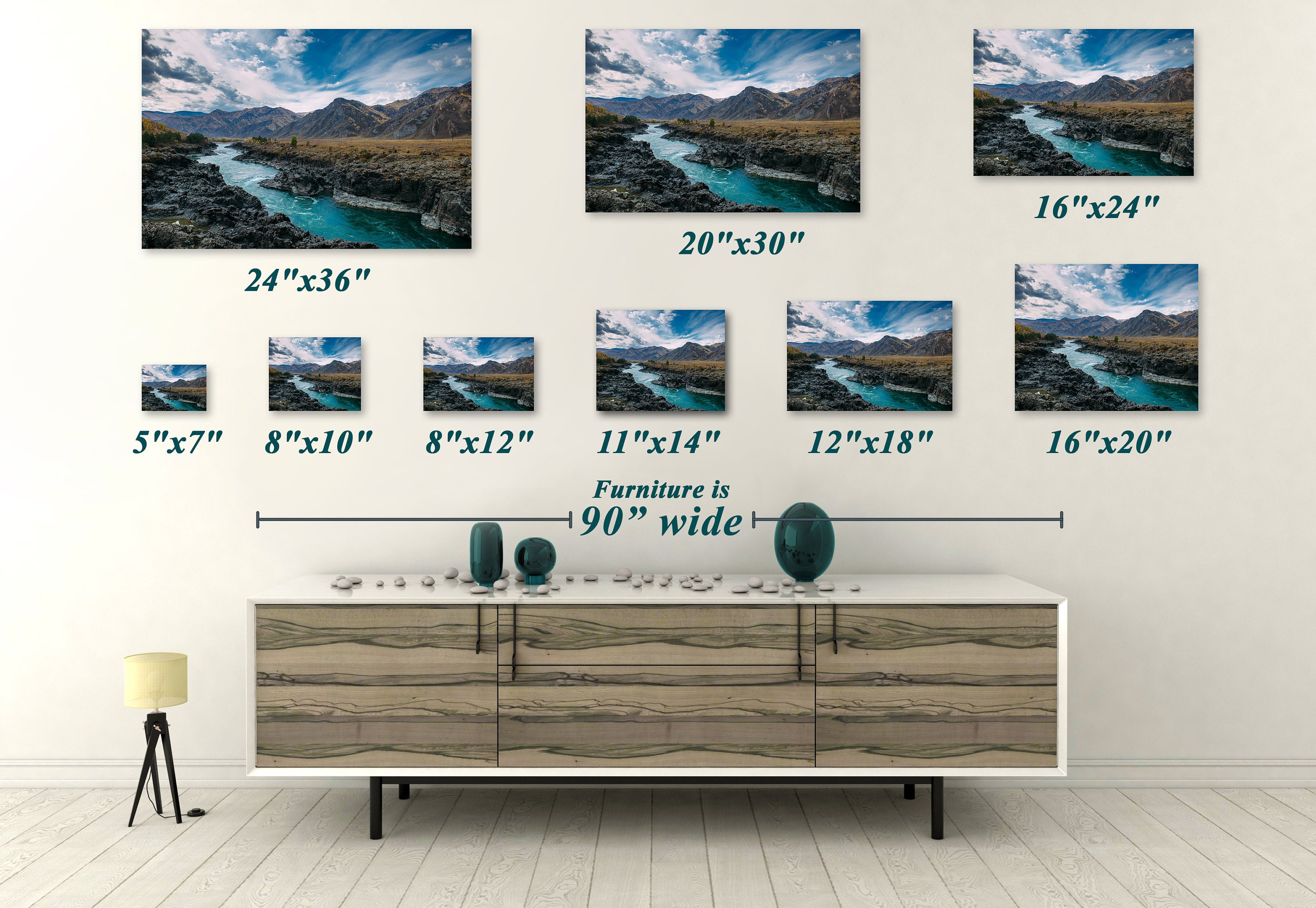 Wall Display Guide, Size Comparison Chart, Wall Art Display, Wall Size ...