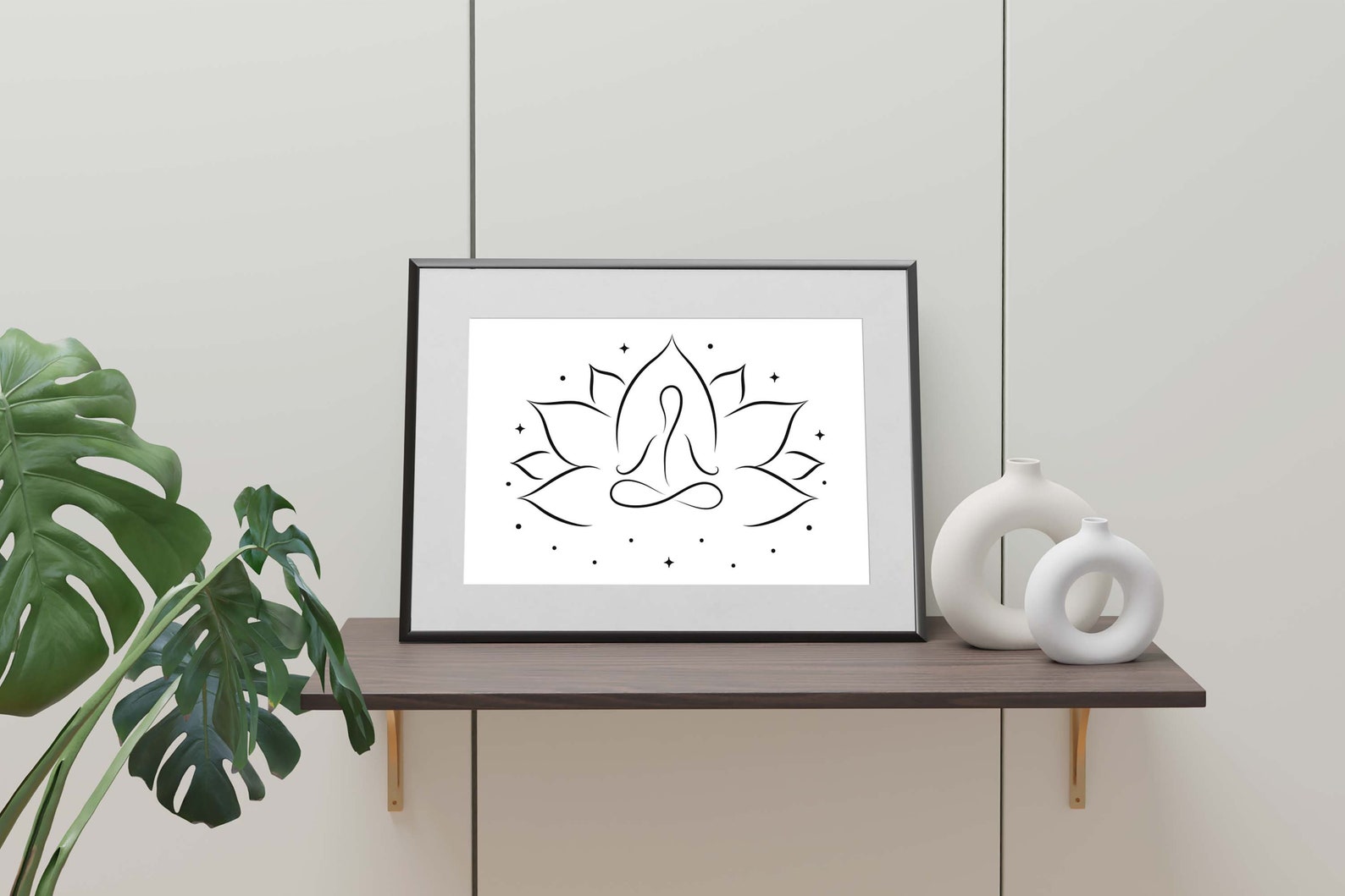 Printable Buddha Line Art, Meditation Line Art Peaceful Wall Art, Yoga ...