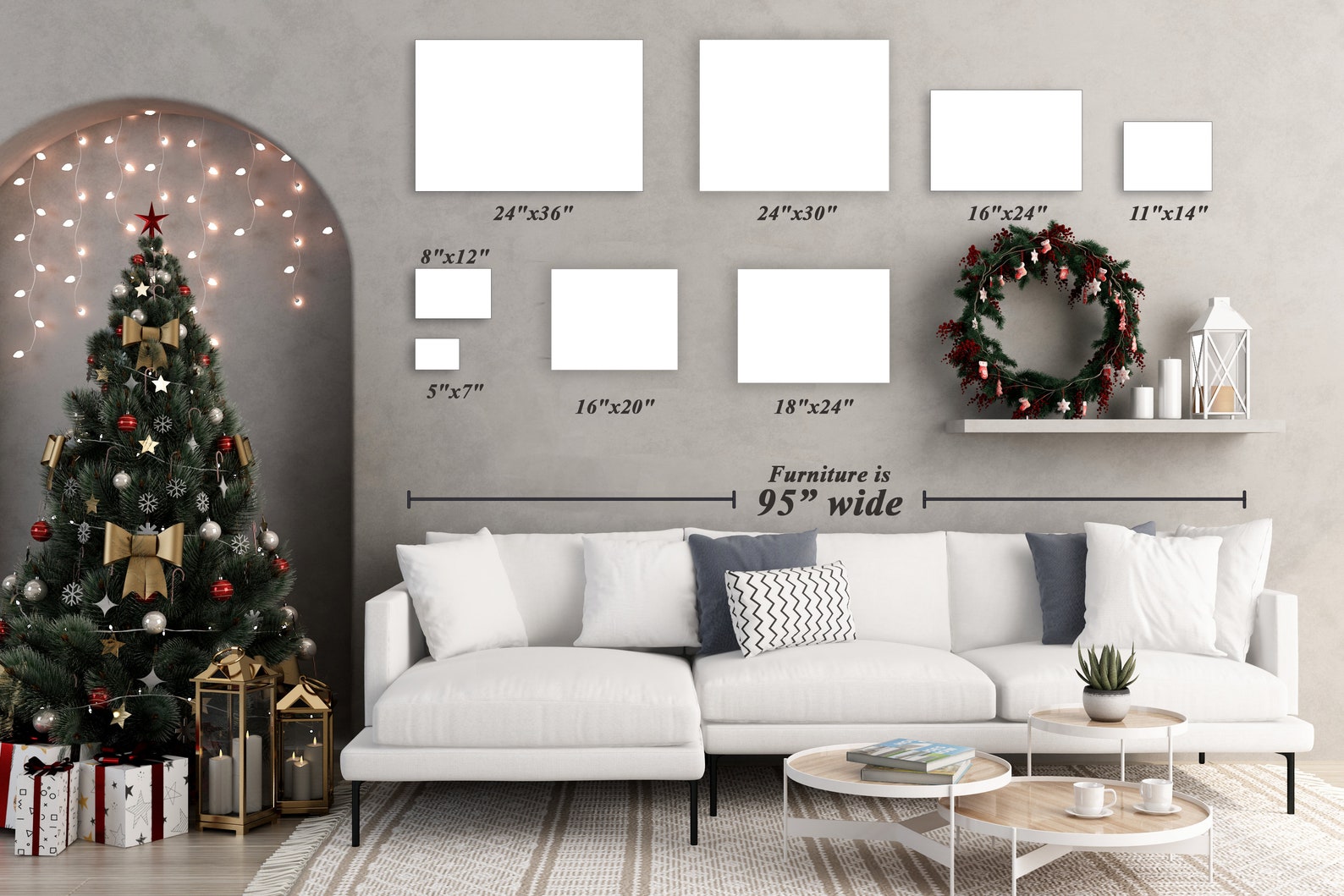 Wall Display Guide, Size Comparison Chart, Wall Art Display, Wall Size ...