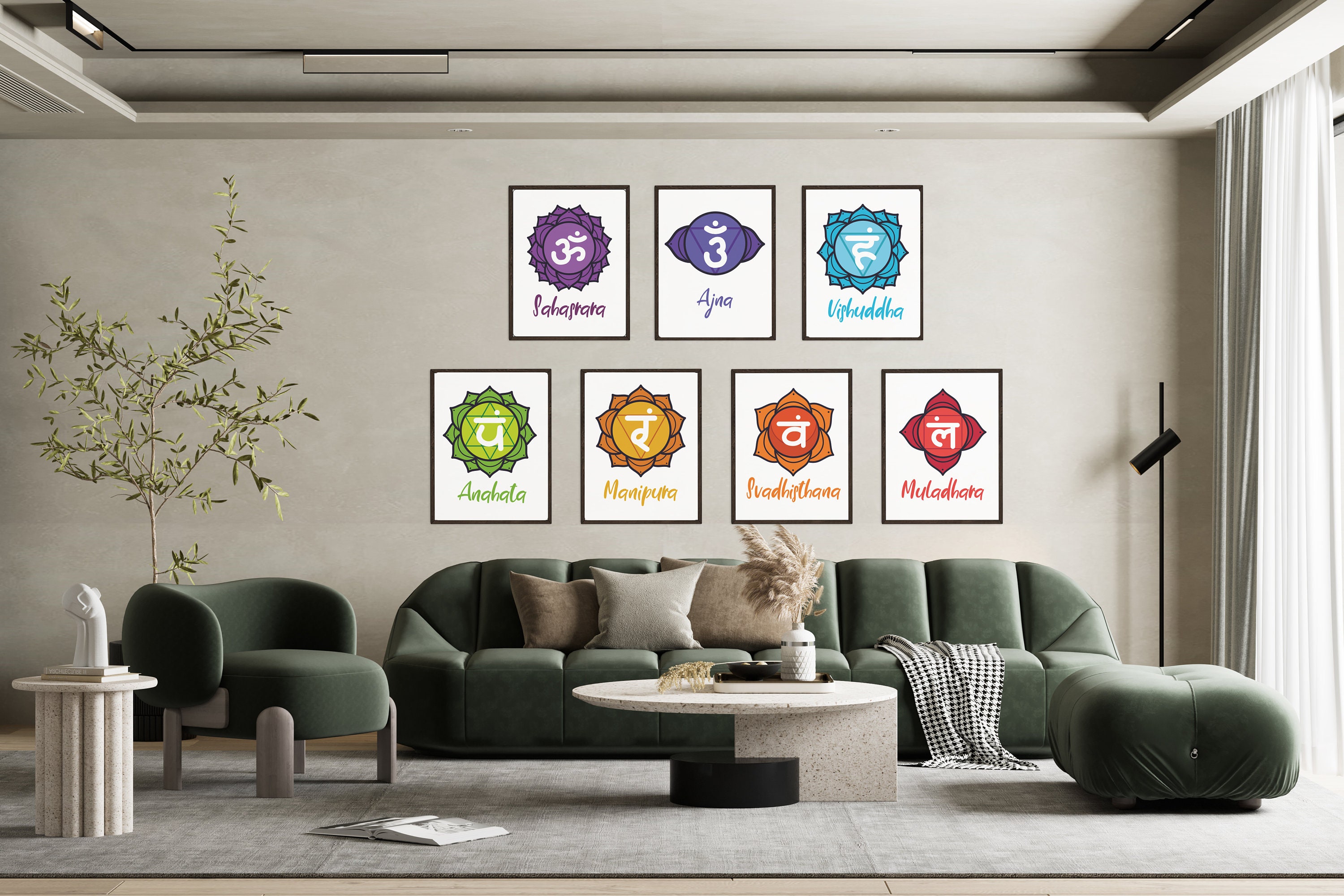 Seven Chakra Set | Seven Chakra Wall Art Set | Chakra Prints | Chakra ...