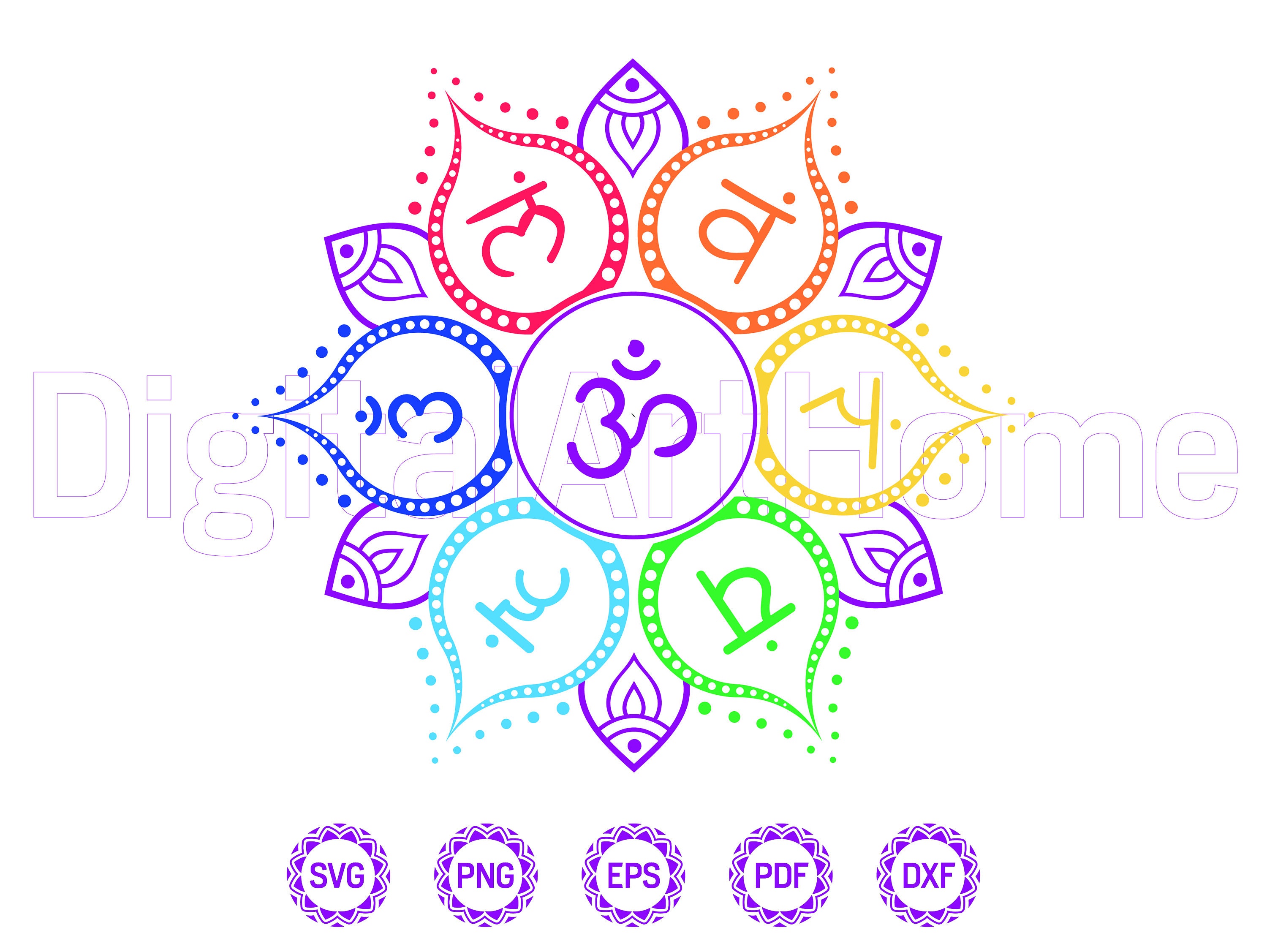 Seven Chakras SVG Chakra Symbols SVG Yoga SVG Seven Chakra - Etsy Canada