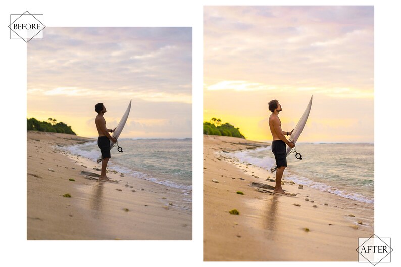 12 Photoshop Actions, Sunset Rainbow Ps Action, Golden Hour ACR Preset ...