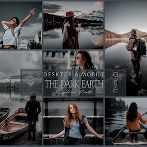 12 the Dark Earth Lightroom Presets, Blue Gray Preset, Moody Desktop LR ...