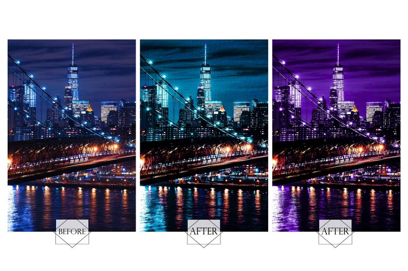 16 Shiny Night Lightroom Presets, Moody Preset, Street Desktop LR ...