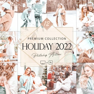 12 Holiday 2022 Photoshop Actions, Winter ACR Preset, Christmas Ps ...
