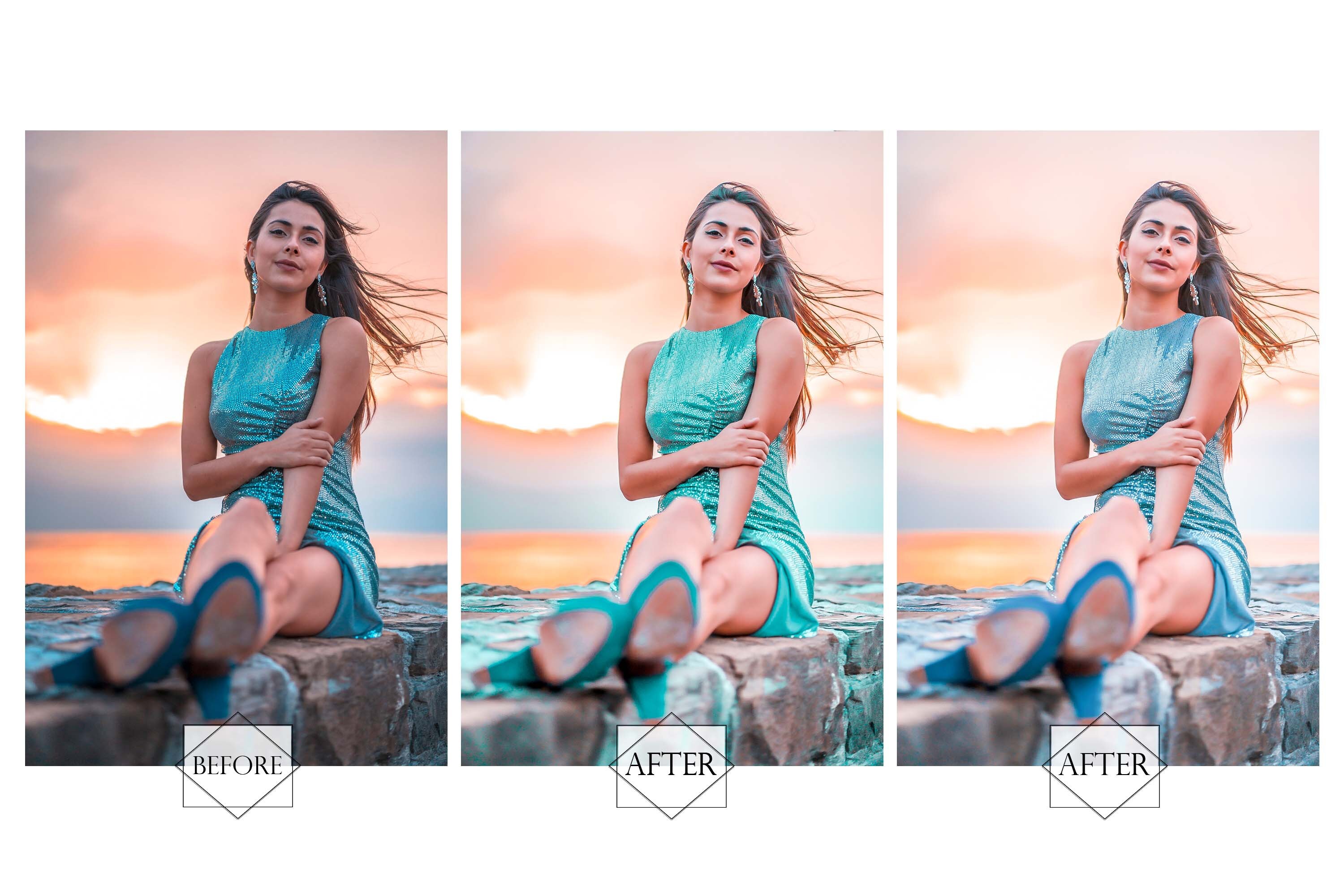 12 Photoshop Actions, Beach Sunset Ps Action, Sunrise ACR Preset, Bright Filter, Lifestyle Theme ...