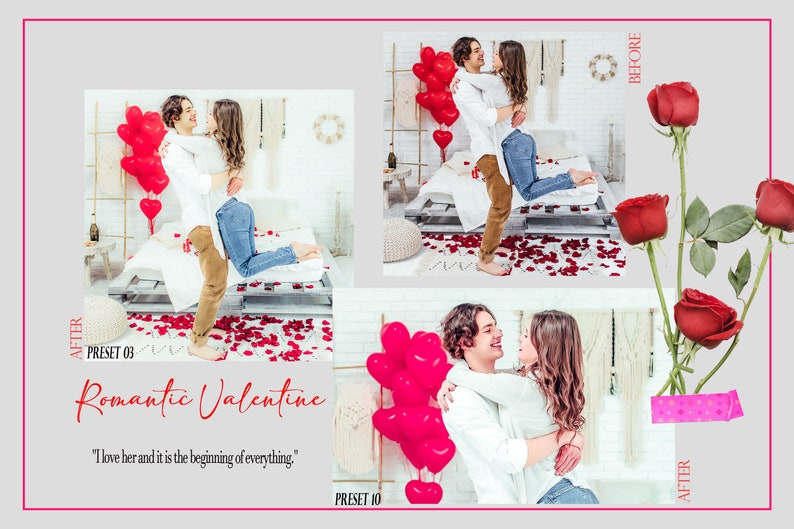 12 Romantic Valentine Photoshop Actions, Lovely ACR Preset, Romance Ps ...