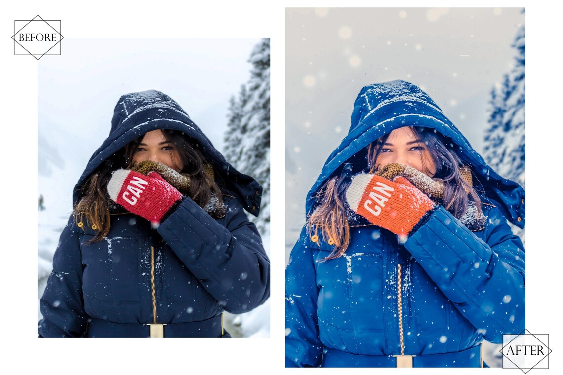 24 Snowfall Photoshop Actions, Winter ACR Preset, Snow Overlay Ps ...