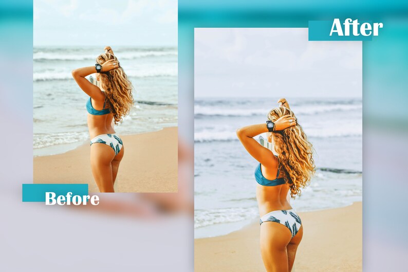 12 Photoshop Actions Beach Vibes Ps Action Summer ACR - Etsy
