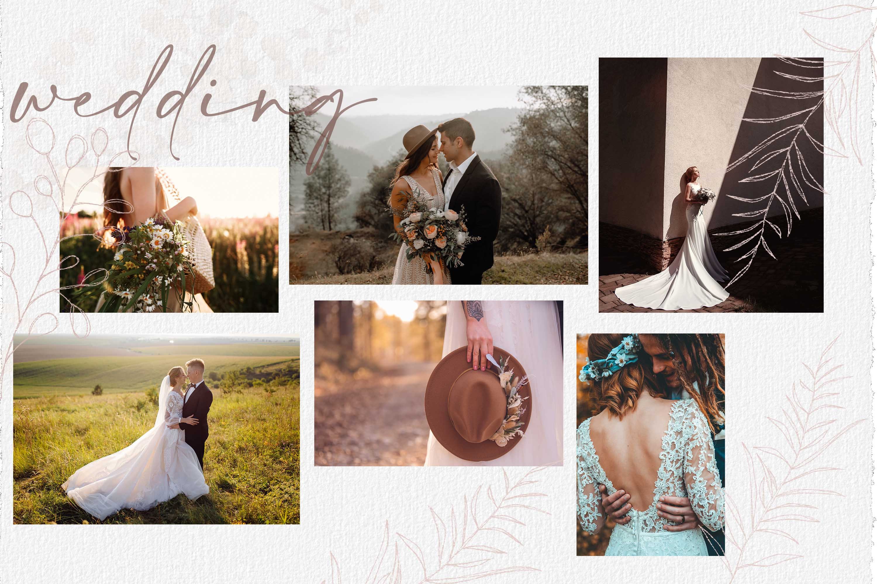 12 Wedding Moment Photoshop Actions, Rustic ACR Preset, Golden Hour Ps ...