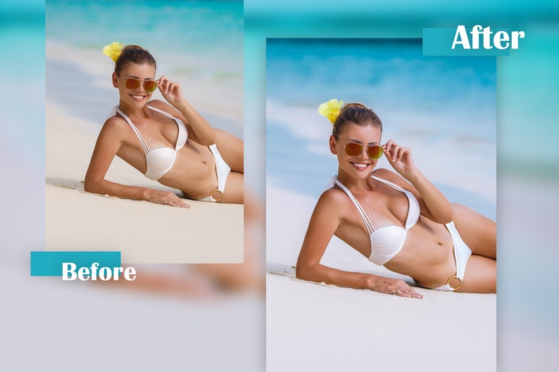 12 Photoshop Actions Beach Vibes Ps Action Summer ACR - Etsy