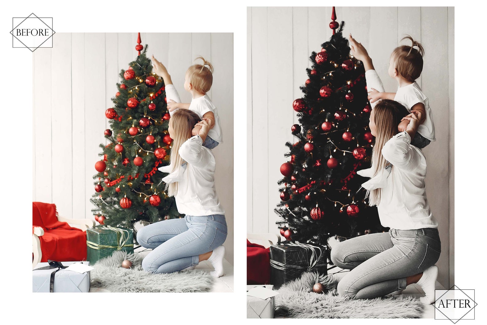 12 Jingle Bells and Pine Lightroom Presets, Christmas Preset, Red Gray ...