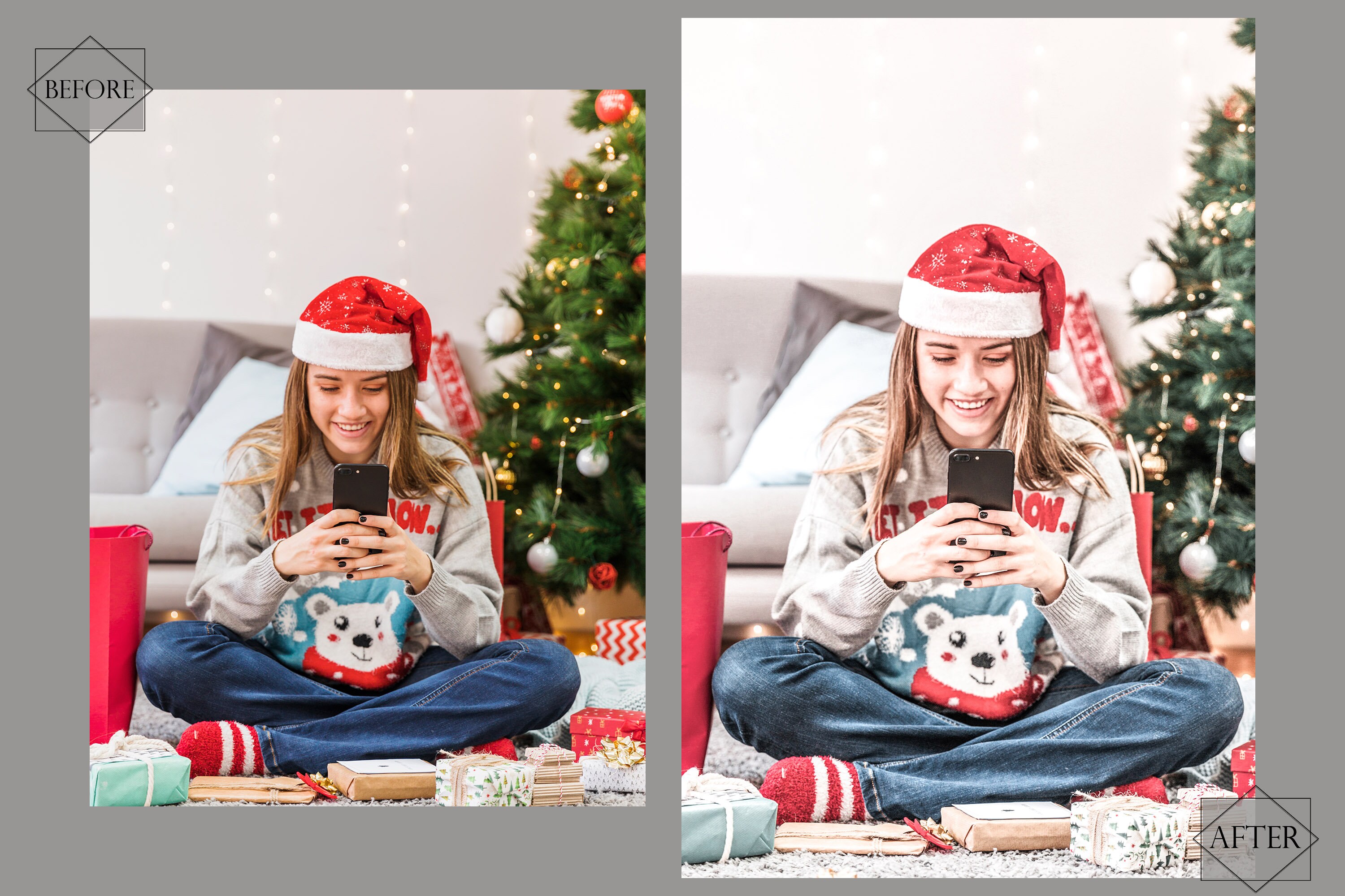 12 Bright Winter Lightroom Presets, Christmas and White Preset, Cold ...