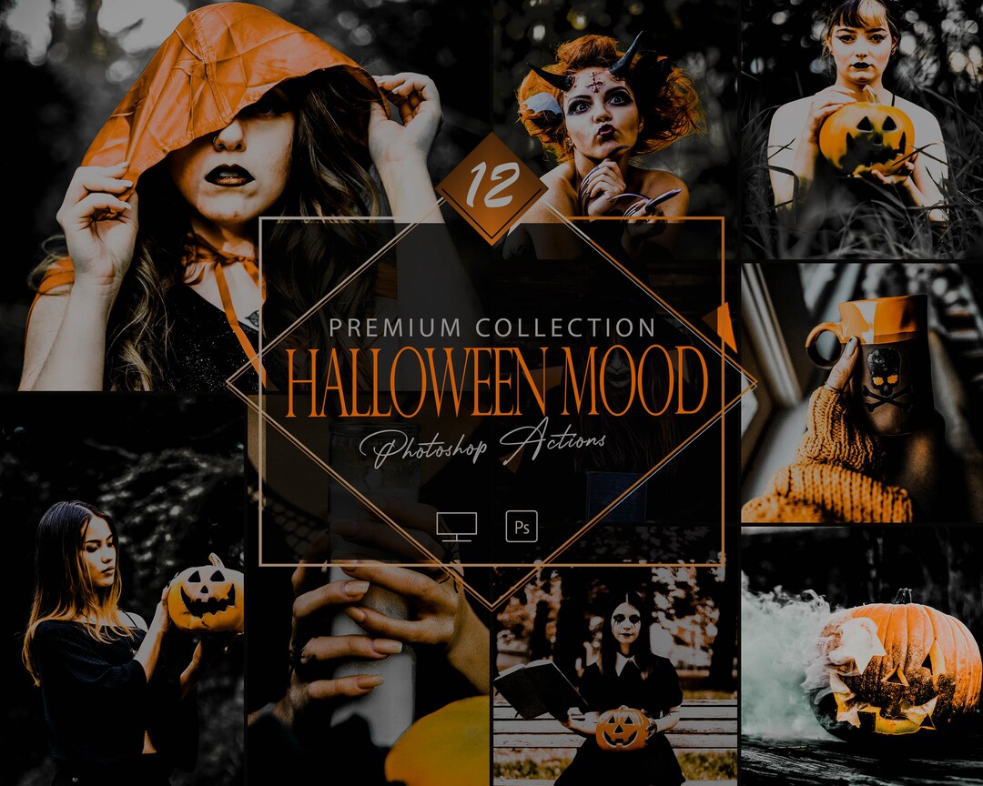 12 Halloween Mood Photoshop Actions, Dark Smooky ACR Preset, Moody ...