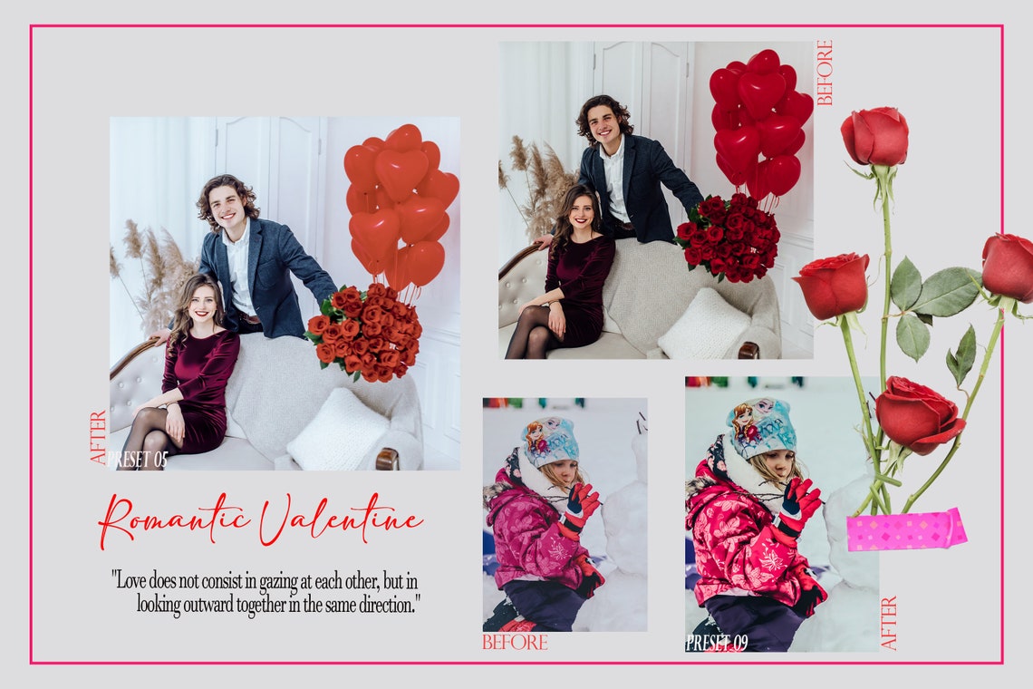 12 Romantic Valentine Photoshop Actions, Lovely ACR Preset, Romance Ps ...