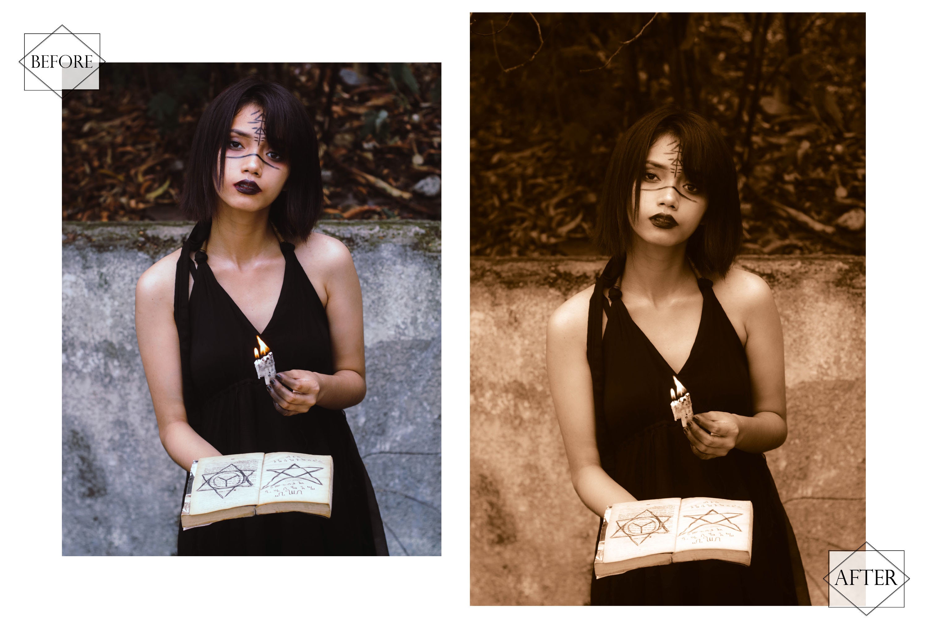 12 Sepia Samhain Lightroom Presets, Moody Preset, Sepia Presets, Fall ...