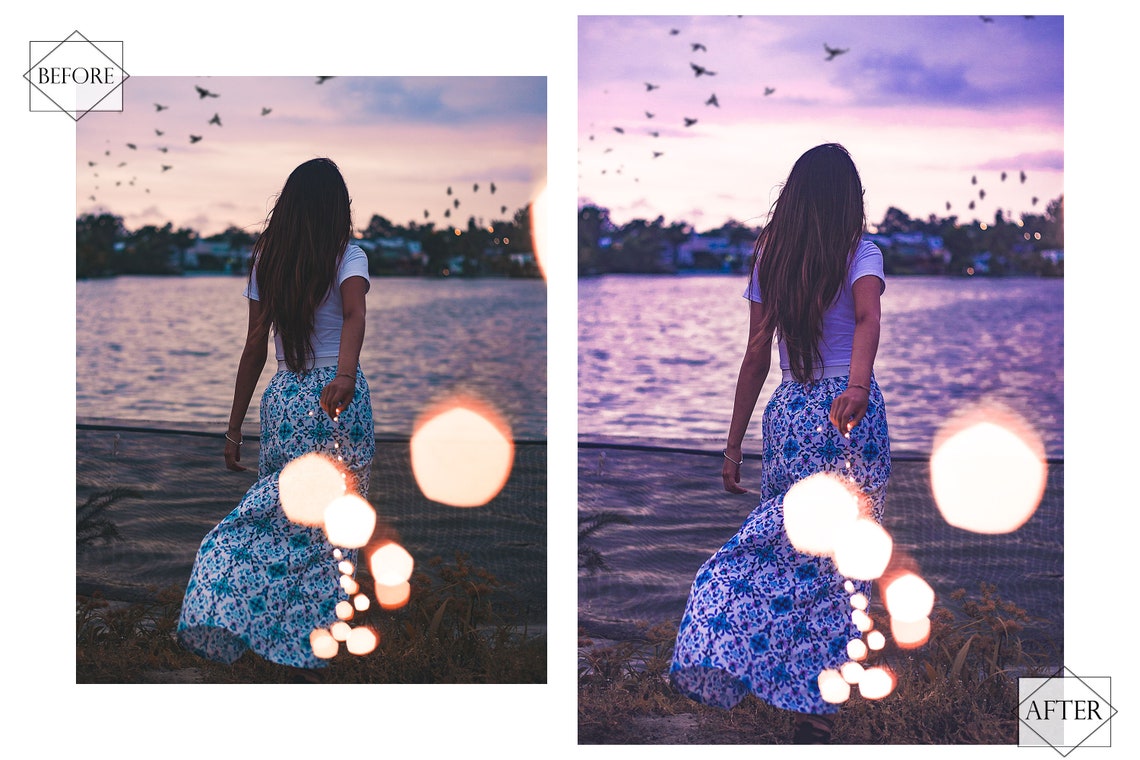 12 Photoshop Actions, Magical Sunset Ps Action, Blue ACR Preset ...