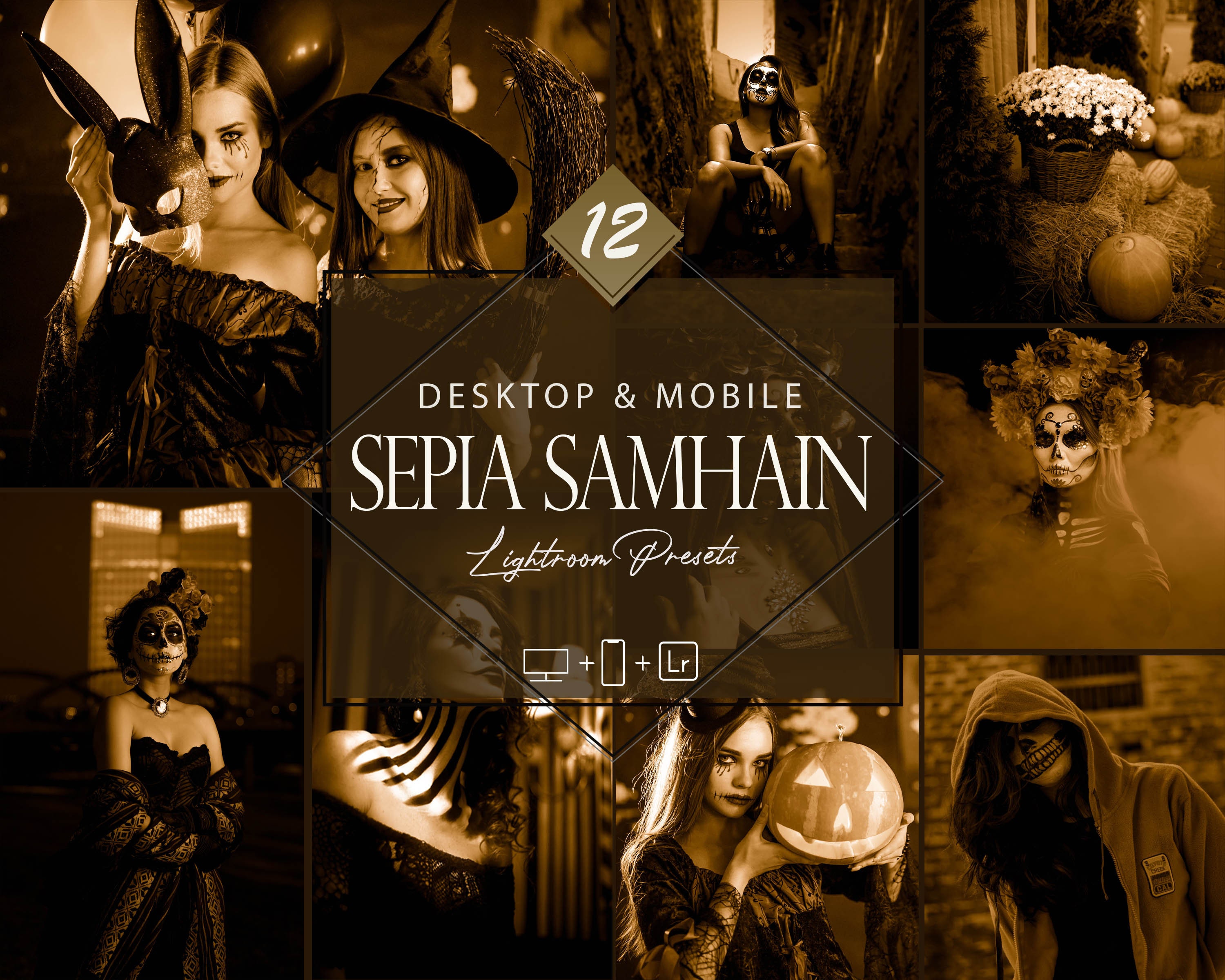 12 Sepia Samhain Lightroom Presets, Moody Preset, Sepia Presets, Fall ...