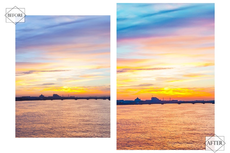 12 Sunset Rainbow Lightroom Presets, Golden Hour Preset, Gulf Desktop ...