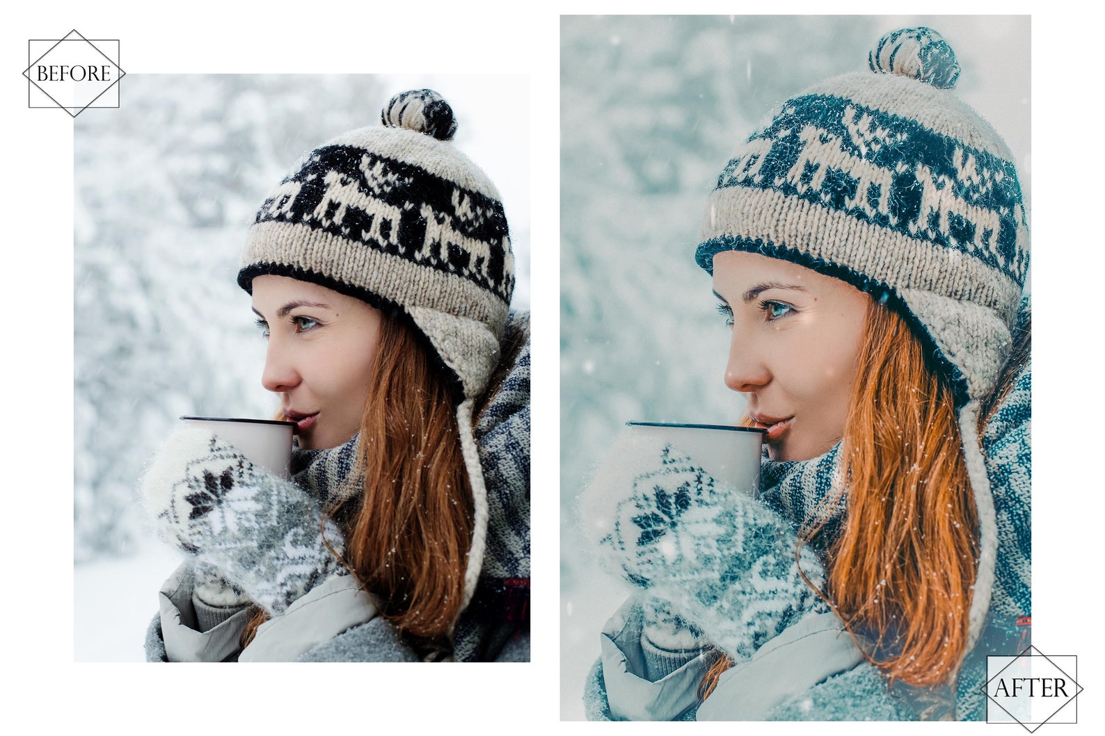 24 Snowfall Photoshop Actions, Winter ACR Preset, Snow Overlay Ps ...
