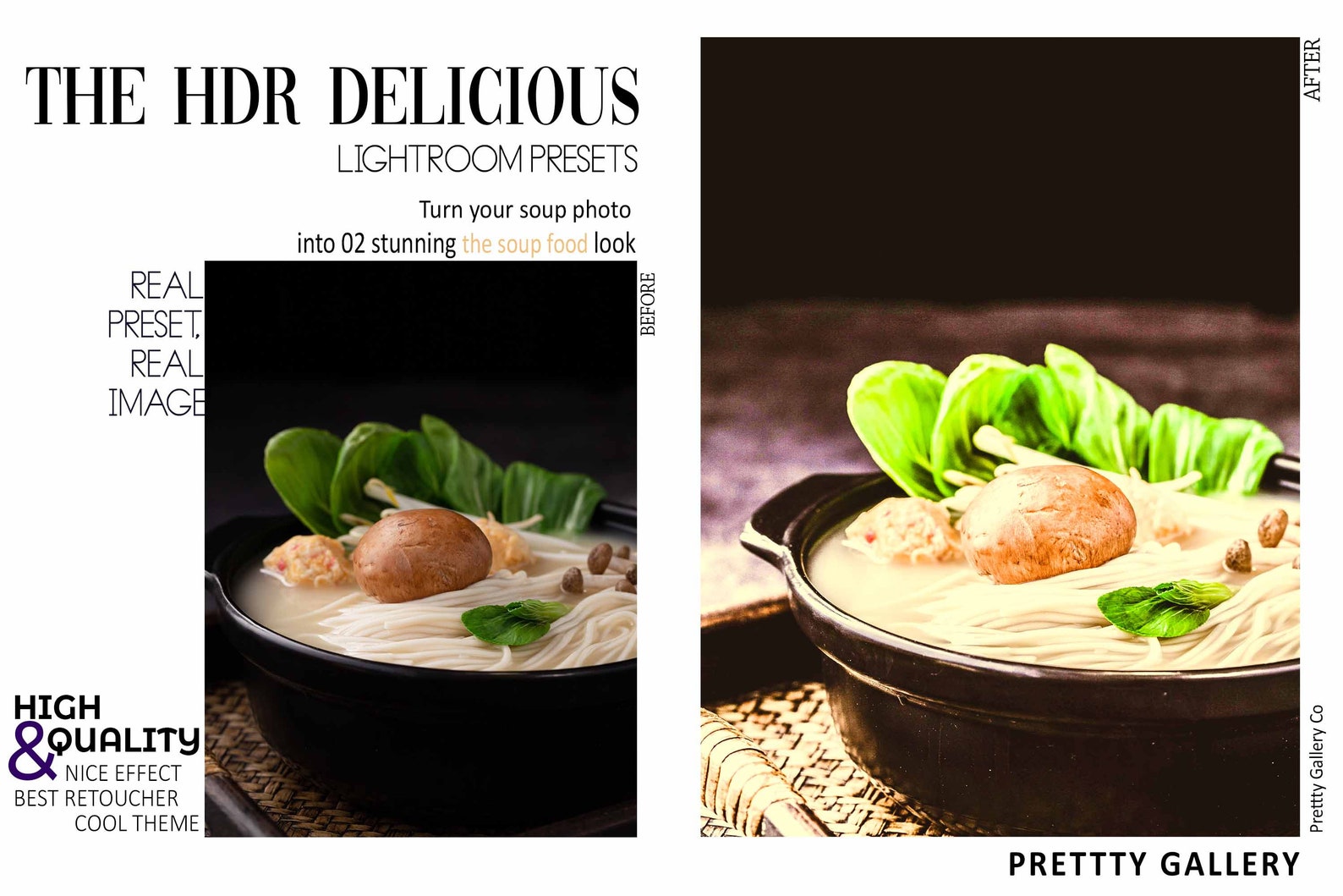 16 HDR Delicious Photoshop Action, Food ACR Preset, Moody Edible ...