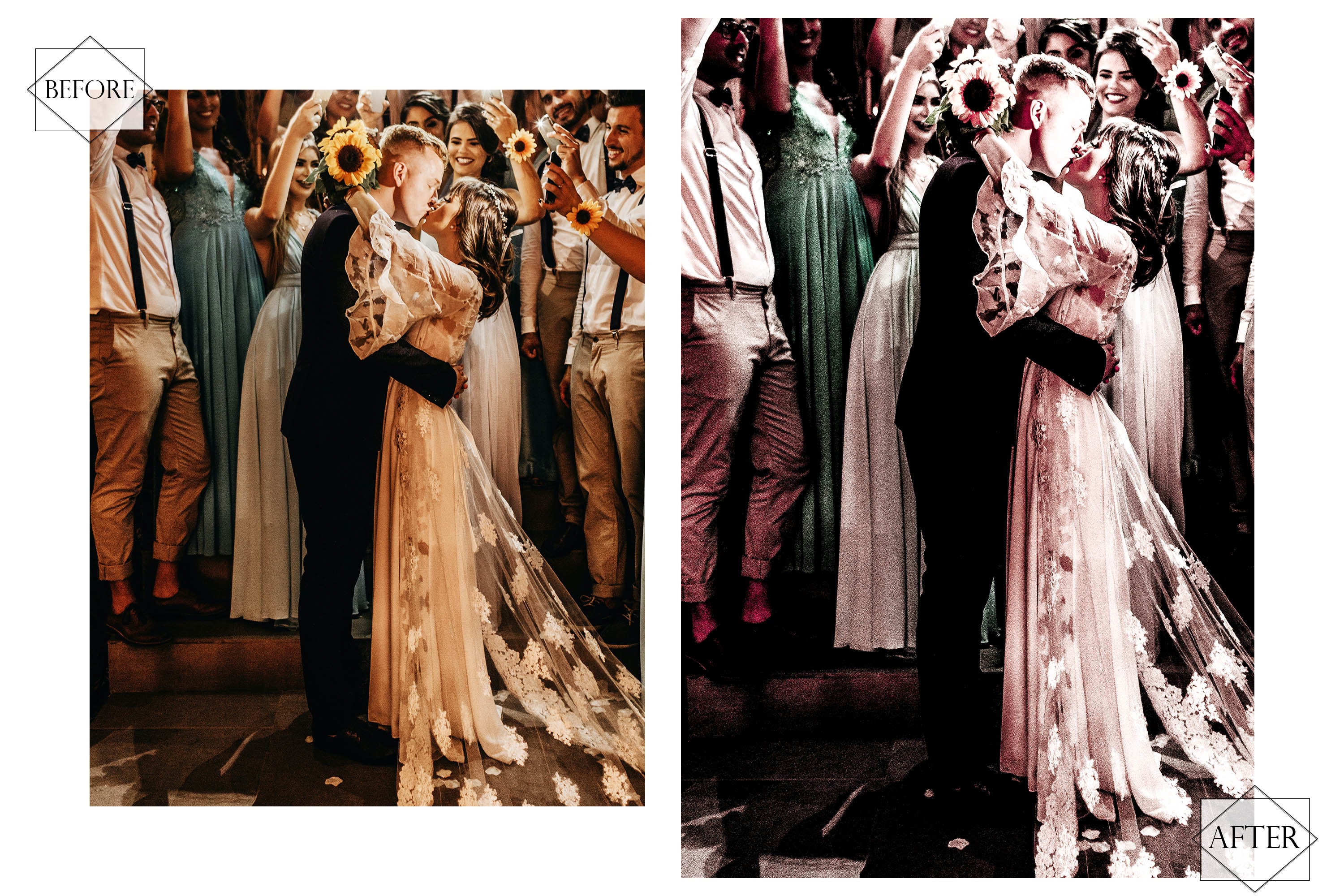 12 Simple Wedding Photoshop Action, Engagement Mobile Preset, Moody ...