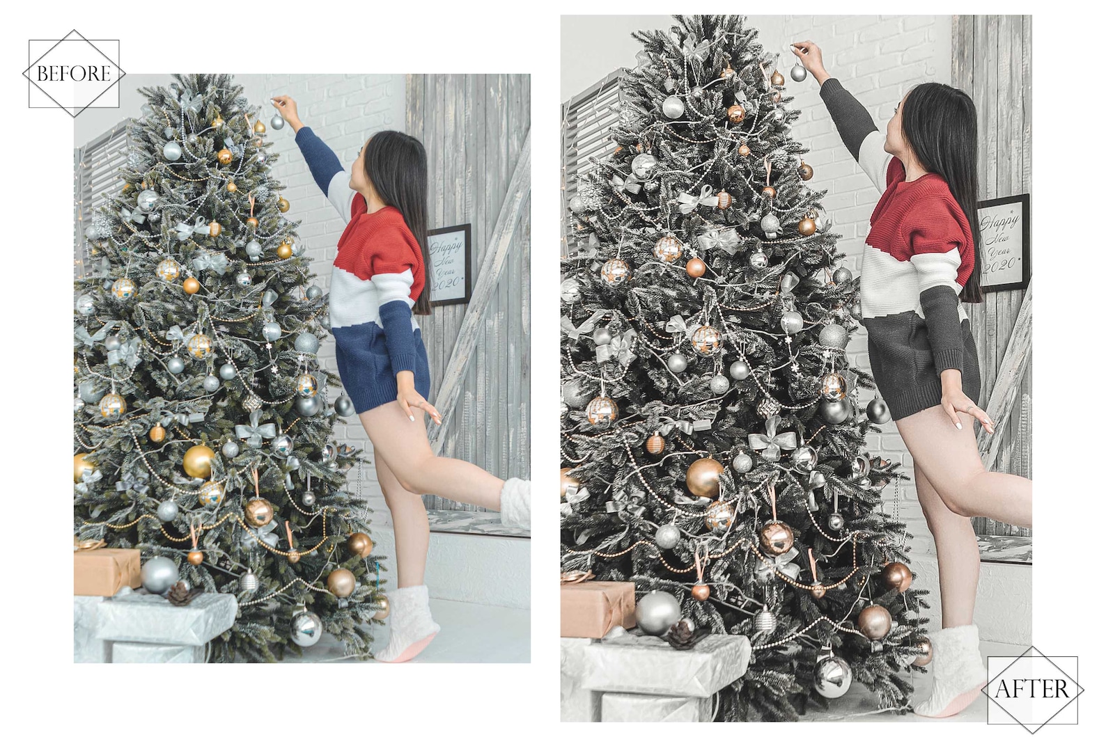 12 Jingle Bells and Pine Lightroom Presets, Christmas Preset, Red Gray ...