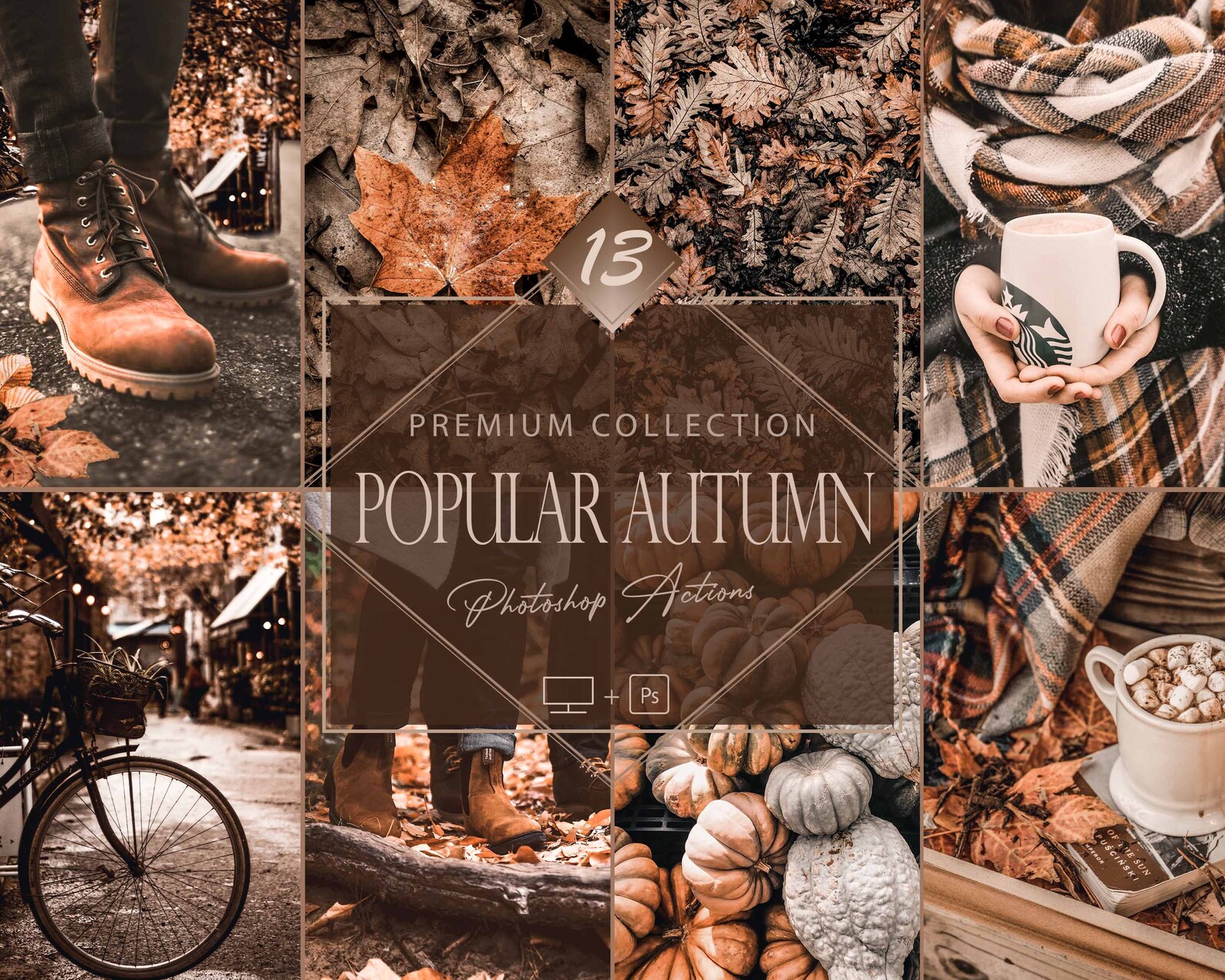 13 Popular Autumn Photoshop Actions, Orange Fall ACR Preset, Earthy Ps ...