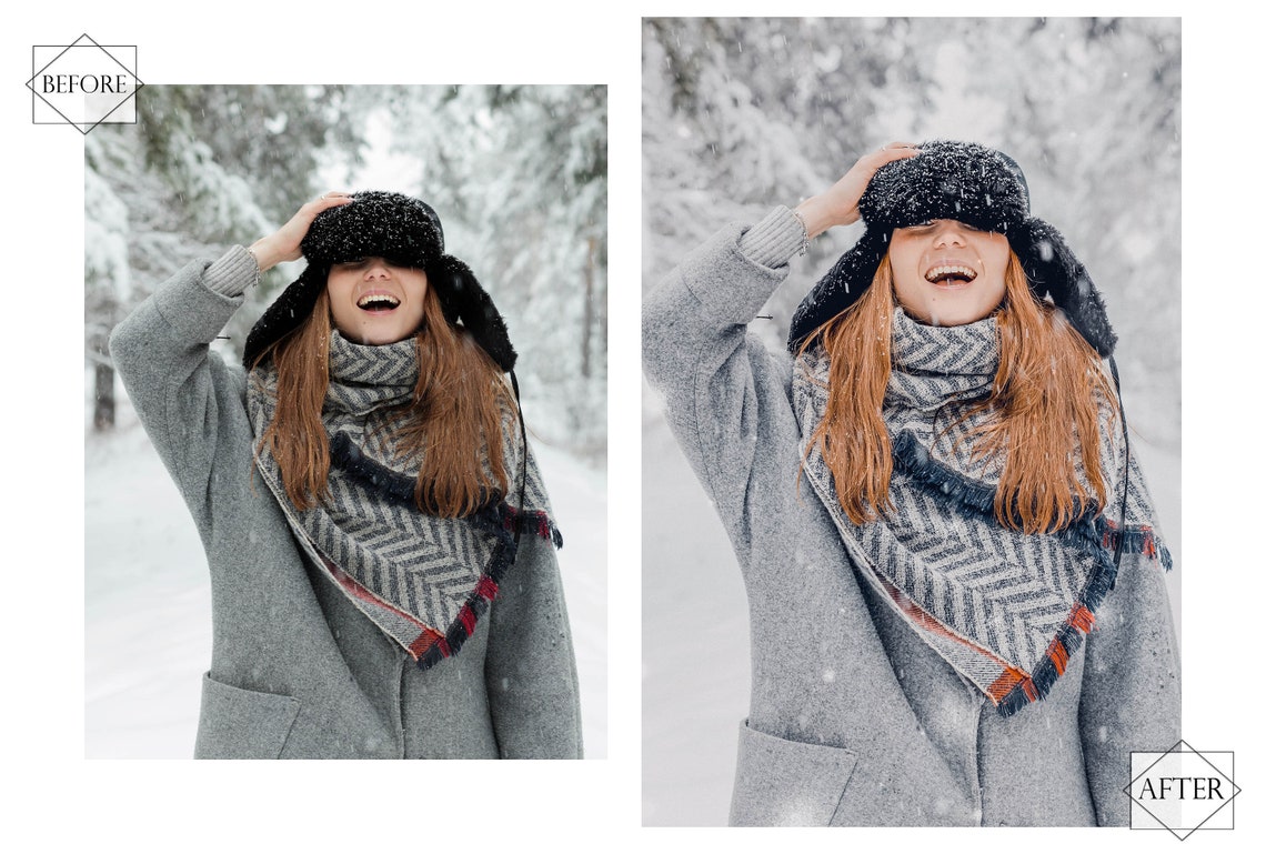 24 Snowfall Photoshop Actions Winter ACR Preset Snow Overlay - Etsy