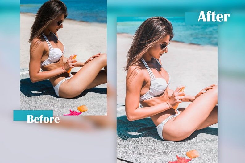 12 Photoshop Actions Beach Vibes Ps Action Summer ACR - Etsy