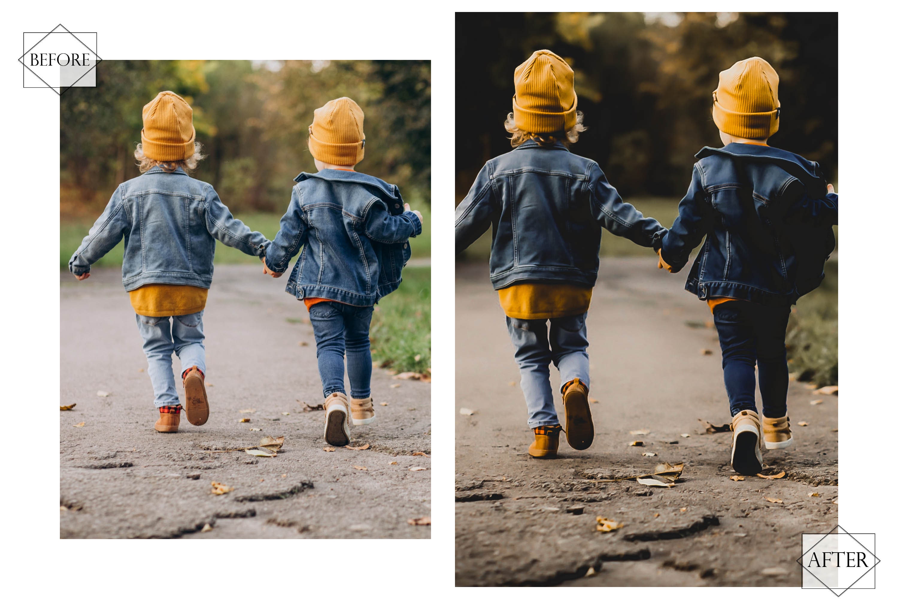 12 Fall Feel Photoshop Actions, Moody Autumn ACR Preset, Family Ps ...