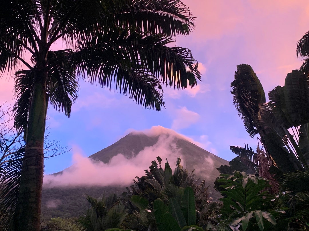 Arenal Volcano Sunset, Nature, Costa Rica, Tropical Sunset - Etsy
