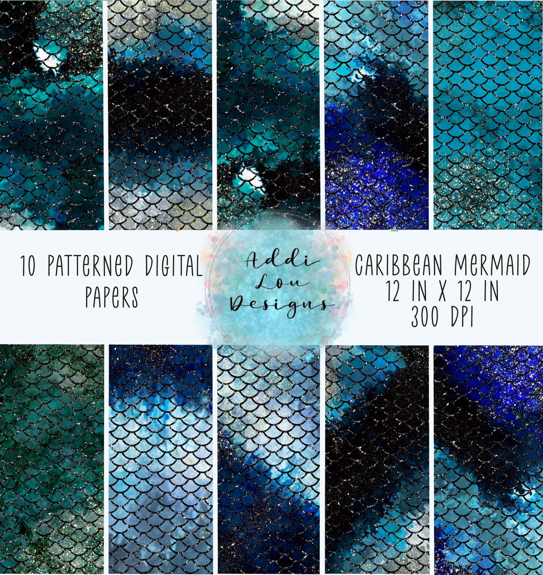 Karibik Meerjungfrau Bundle digitales Papier Sublimation Bundle Digitaler Download - Etsy.de