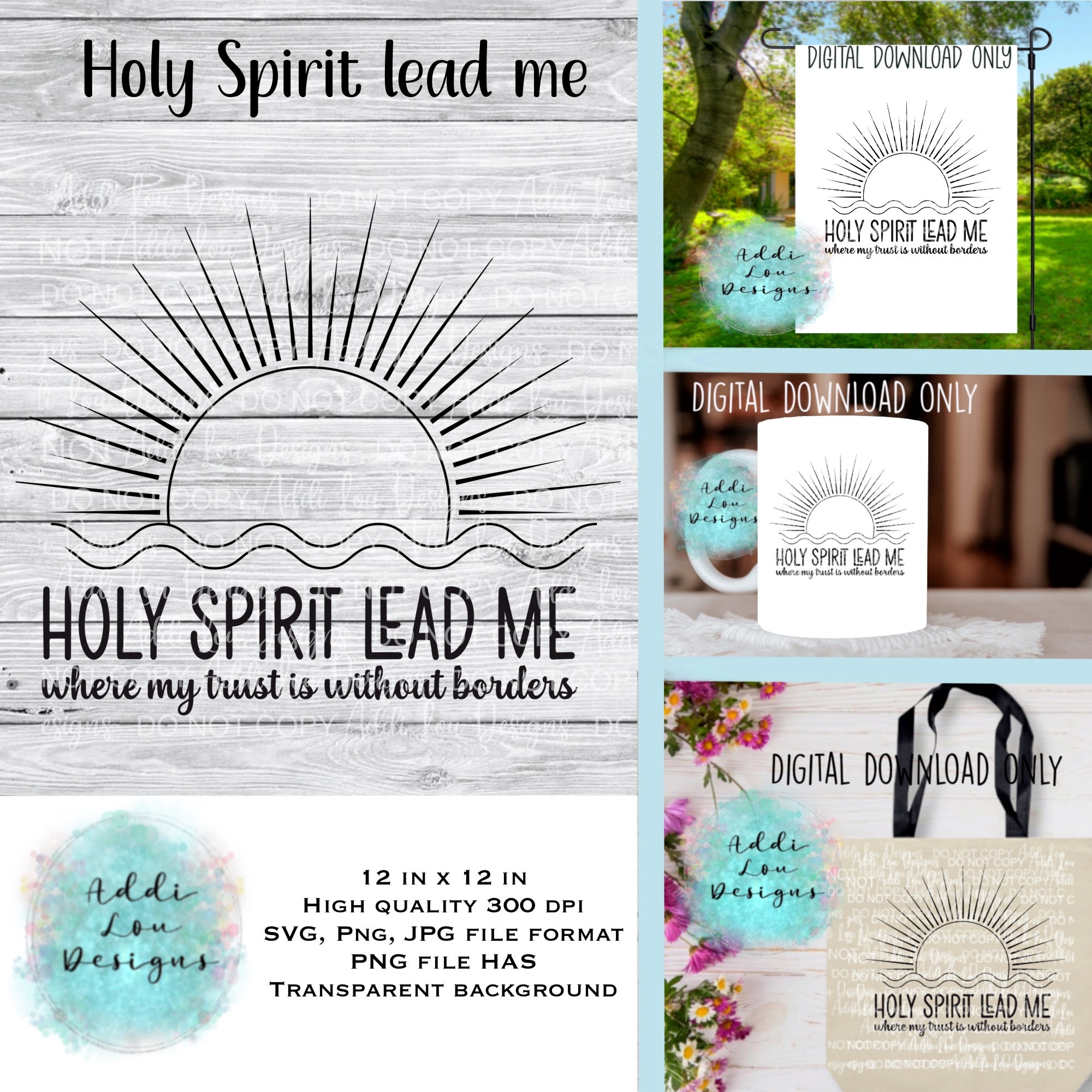 Holy Spirit Lead Mesvgpngjpgcut - Etsy