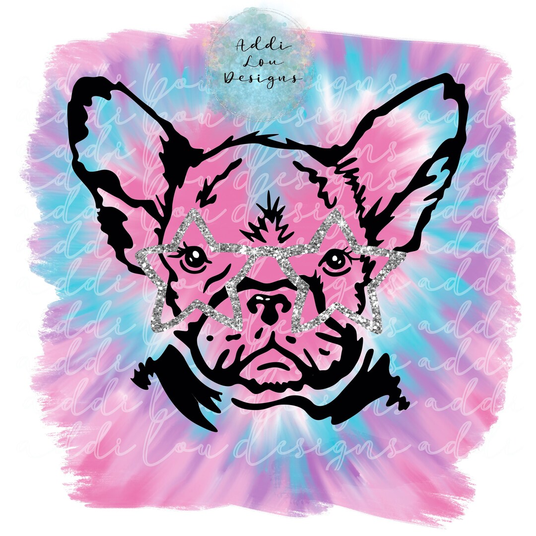 Fancy Frenchie Tie-dye Sublimation Download - Etsy UK