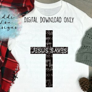 Jesus Saves Cross,svg,png,jpg,cut File,faith,jesus,god,cross,car Decal ...